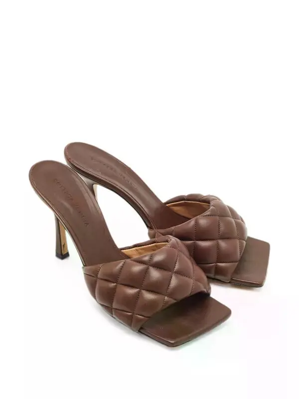 Bottega Veneta Lido Quilted Leather Sandals - Brown