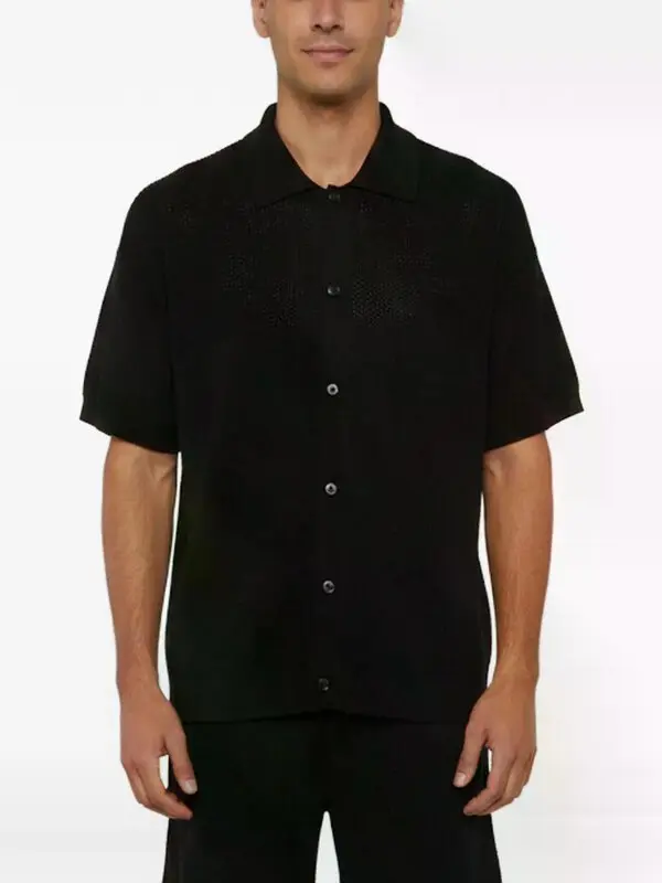 Amiri Sheer-panel Knit Shirt And Shorts Set