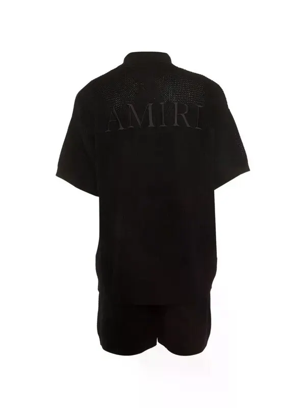 Amiri Sheer-panel Knit Shirt And Shorts Set