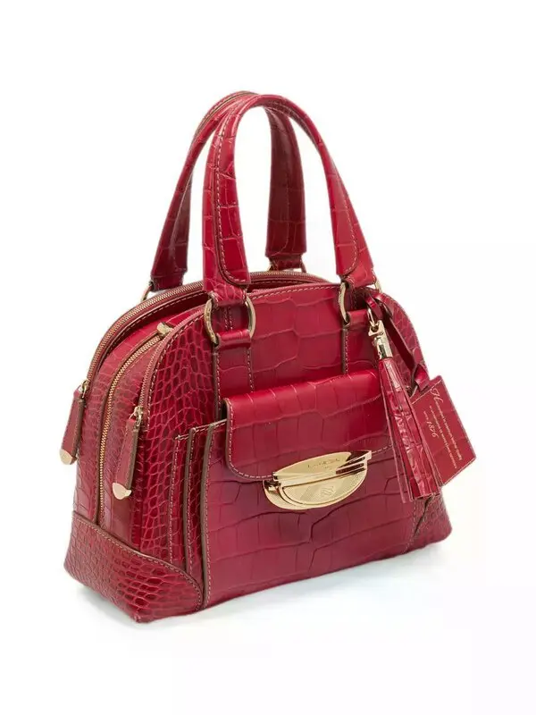 LANCEL Adjani Croc-embossed Satchel Bag