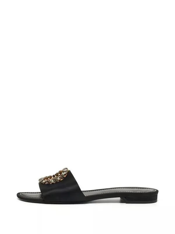 LOUIS VUITTON Madeleine Crystal-embellished Sandals - Black