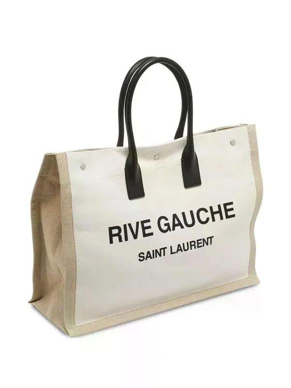 Saint Laurent Rive Gauche Canvas Tote Bag