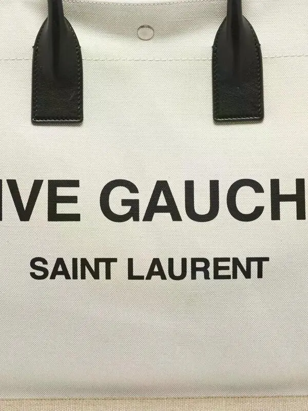 Saint Laurent Rive Gauche Canvas Tote Bag