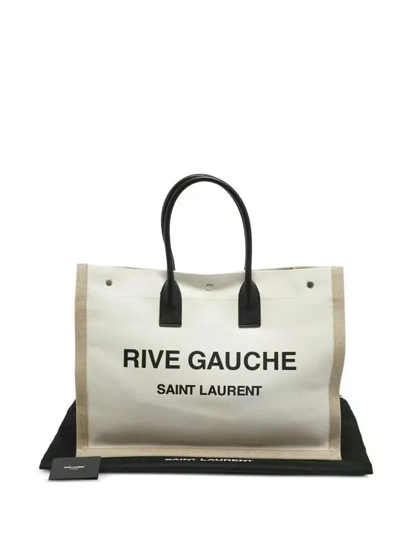 Saint Laurent Rive Gauche Canvas Tote Bag
