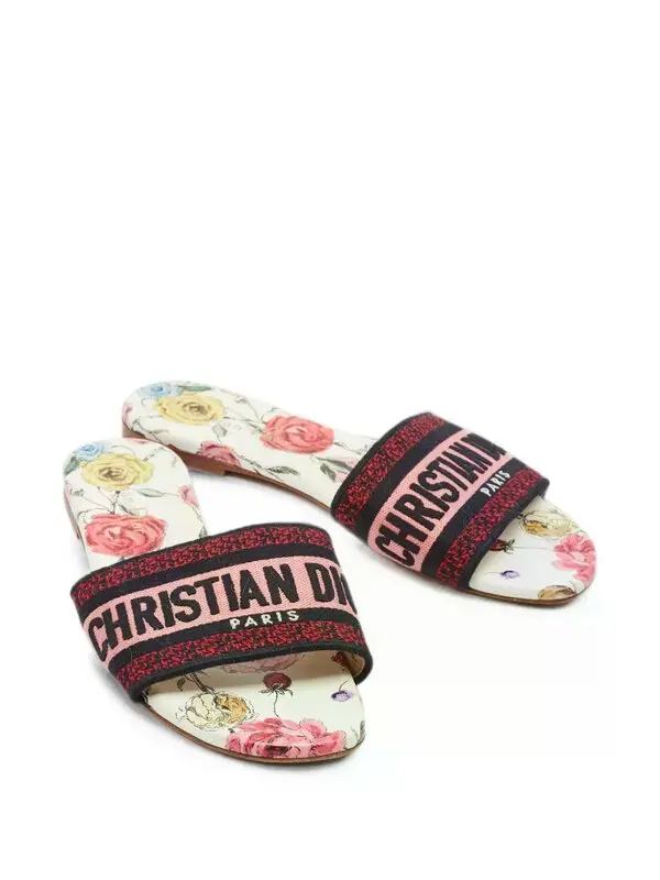 Dior Dway Jacquard Flat Sandals