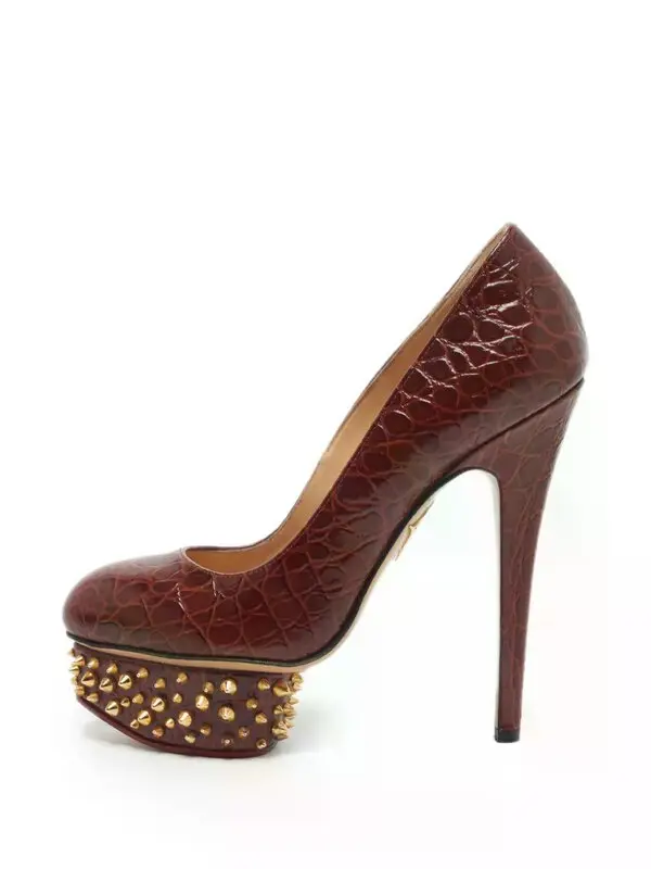CHARLOTTE OLYMPIA Paloma Spiked Platform Pumps - Brown