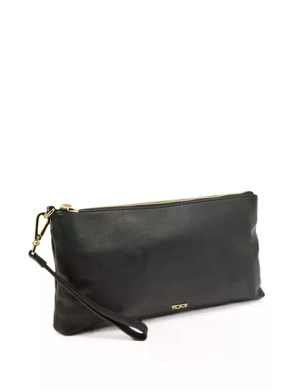 Tumi Savannah Leather Clutch Bag - Black