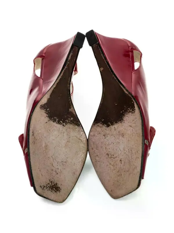 STUART WEITZMAN Buckle-detail Open-toe Pumps