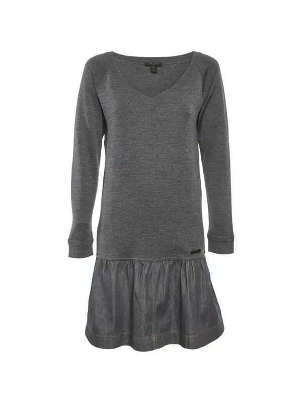 LOUIS VUITTON Denim-skirt Panelled Mini Dress