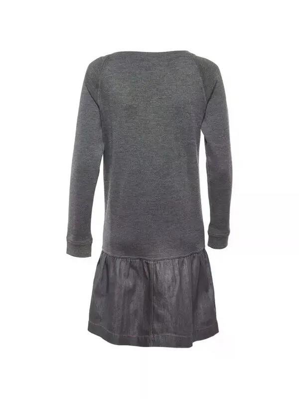 LOUIS VUITTON Denim-skirt Panelled Mini Dress