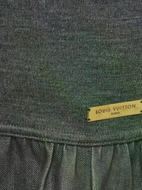 LOUIS VUITTON Denim-skirt Panelled Mini Dress