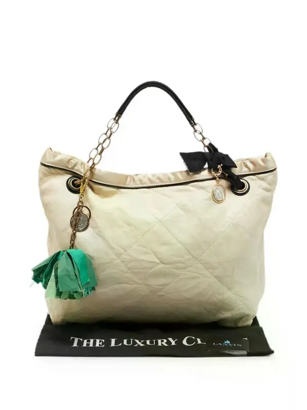 LANVIN Amalia Cabas Quilted Tote Bag