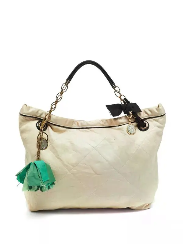 LANVIN Amalia Cabas Quilted Tote Bag - Neutrals