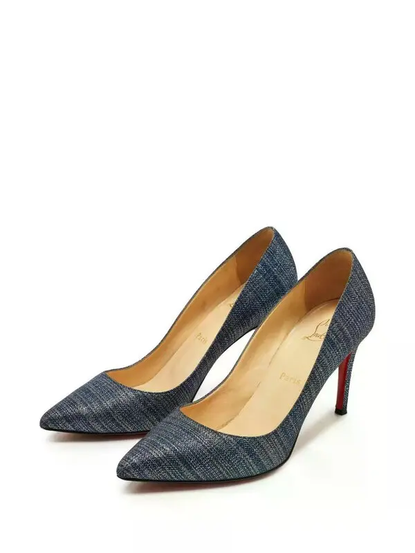 CHRISTIAN LOUBOUTIN Pigalle Follies Pointed-toe Heeled Pumps - Blue