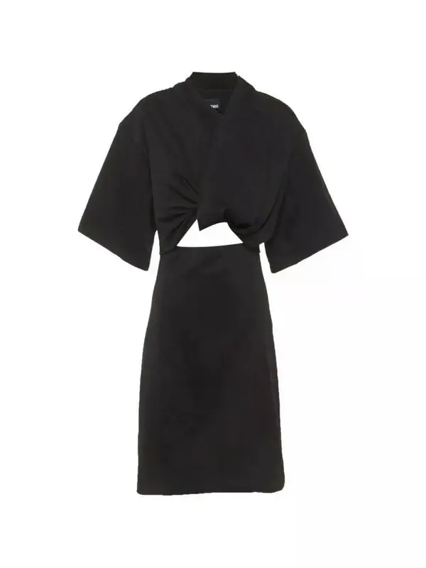 Jacquemus Bahia Twisted T-shirt Dress - Black