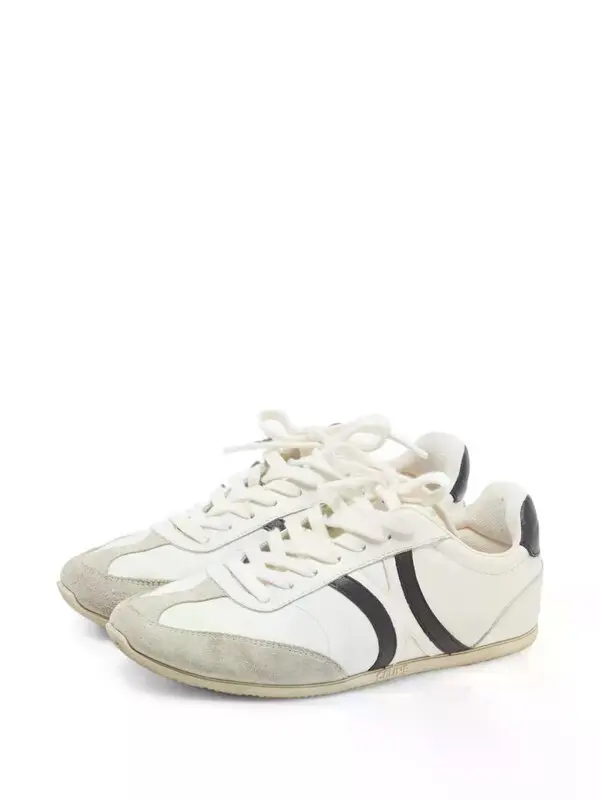 Celine Lace-up Suede Panel Sneakers