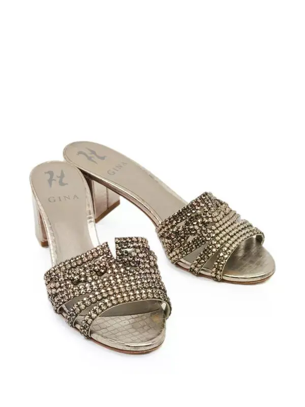 GINA Loren Crystal-embellished Sandals