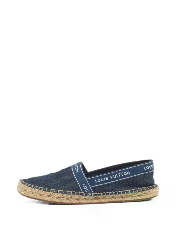 LOUIS VUITTON Logo-tape Espadrilles - Blue