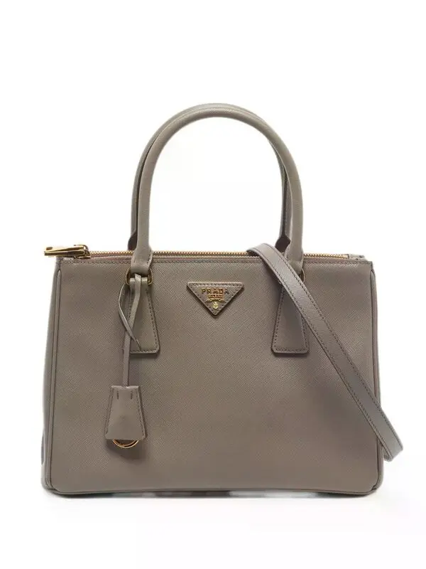 Prada Medium Galleria Saffiano-leather Tote Bag - Neutrals
