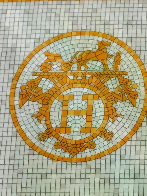Hermès Mosaique Au 24 Gold Tray