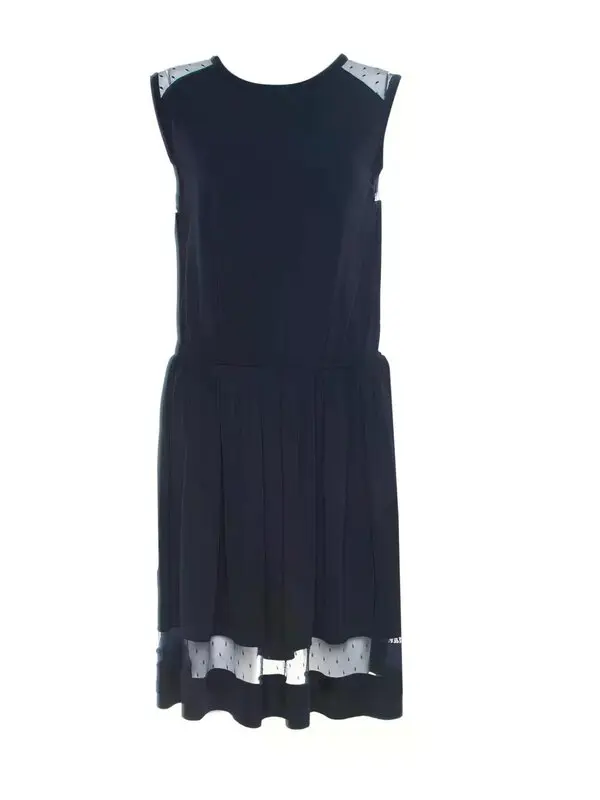 Red Valentino Lace-panel Pleated Sleeveless Mini Dress