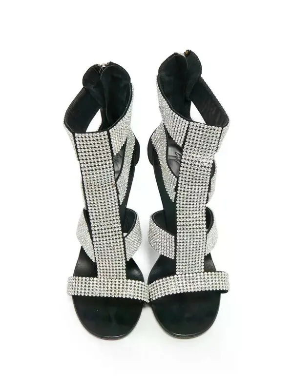 GIUSEPPE ZANOTTI Crystal-embellished Cage Sandals