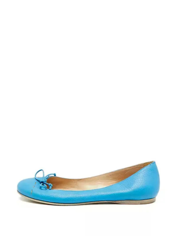 Fendi Ballet Flats With Bow Detailing - Blue