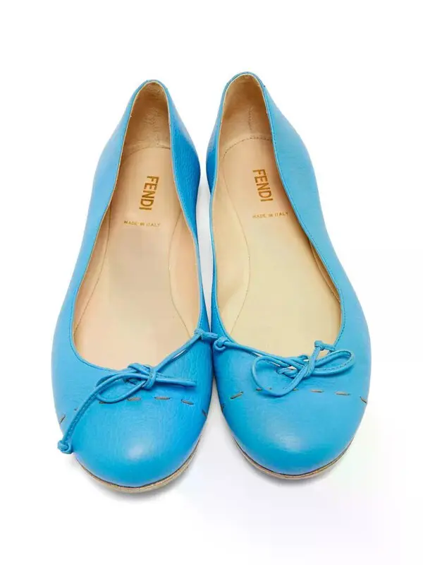 Fendi Ballet Flats With Bow Detailing