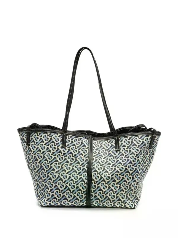 Burberry Tb Monogram Tote Bag - Blue