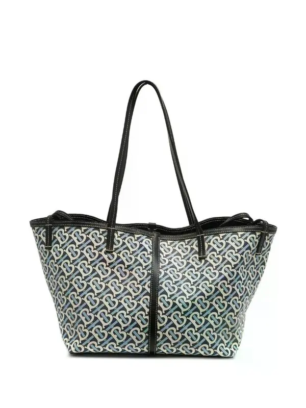 Burberry Tb Monogram Tote Bag - Blue