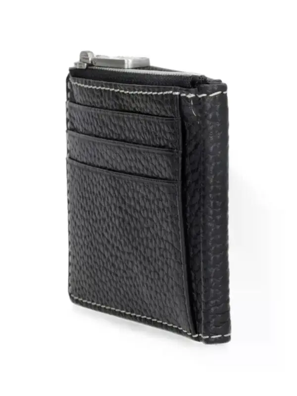 Guess Boston Logo-plaque Pebbled-leather Wallet - Black