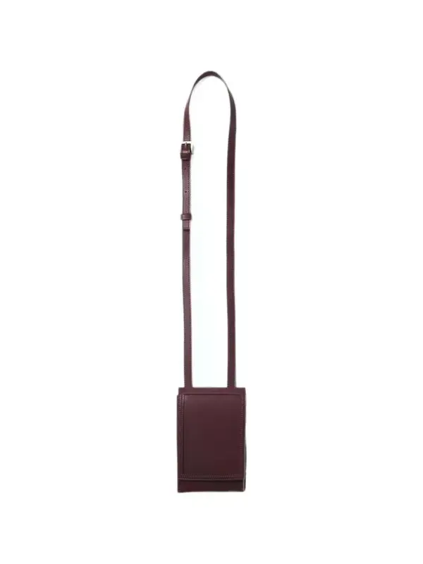 Peserico Calf Leather Foldover Crossbody Mini Bag - Purple
