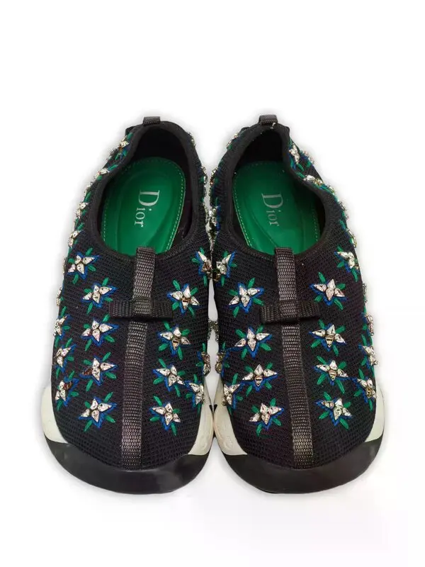 Dior Fusion Crystal-embellished Sneakers - Black