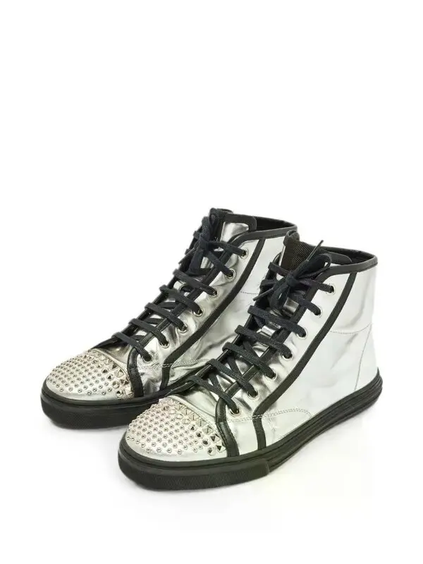 Gucci Stud-embellished Leather Sneakers