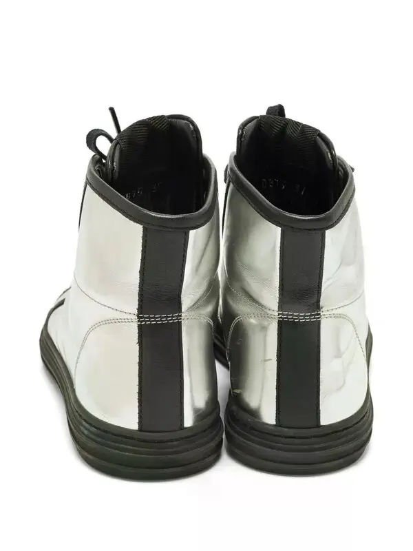 Gucci Tone Stud-embellished Leather High-top Sneakers