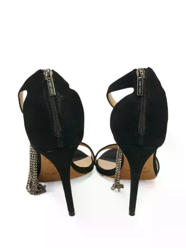 JIMMY CHOO Viola Crystal Fringe Sandals