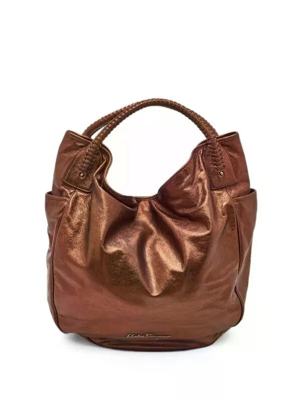 FERRAGAMO Braided Handle Tote Bag