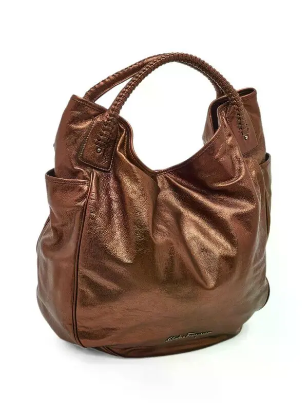 FERRAGAMO Braided Handle Tote Bag
