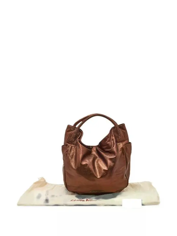 FERRAGAMO Braided Handle Tote Bag