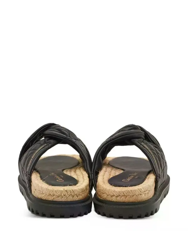 Dior D-twist Cannage Espadrille Sandals - Black
