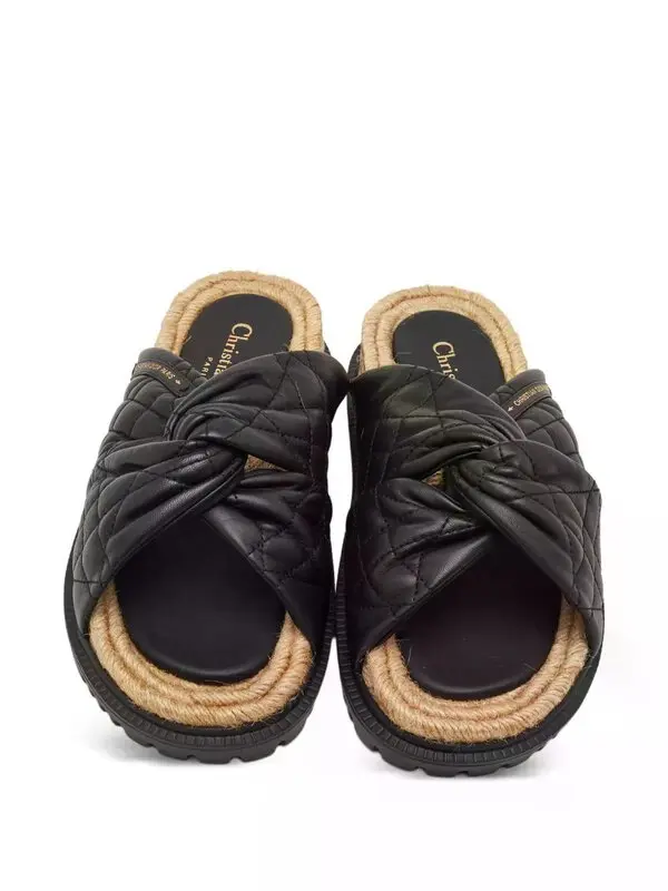 Dior D-twist Cannage Espadrille Sandals