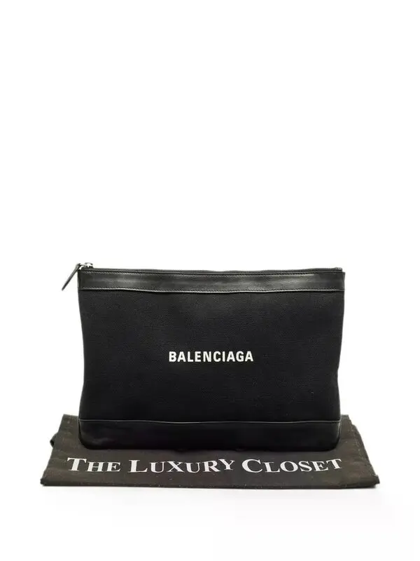 Balenciaga Navy Clip Pouch