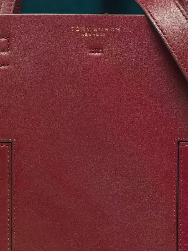 Tory Burch Block-t Leather Tote Bag