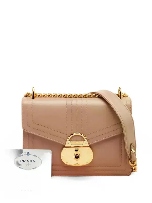 Prada Lock Flap Leather Shoulder Bag
