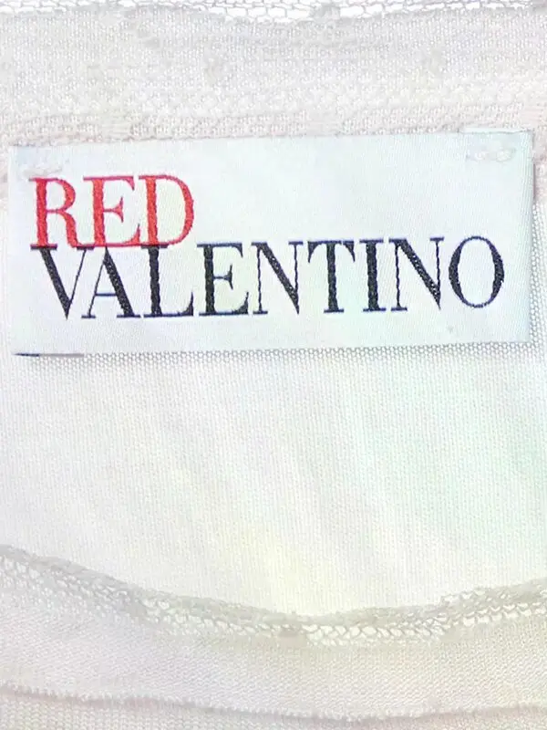 Red Valentino Tulle-sleeve Crew Neck T-shirt
