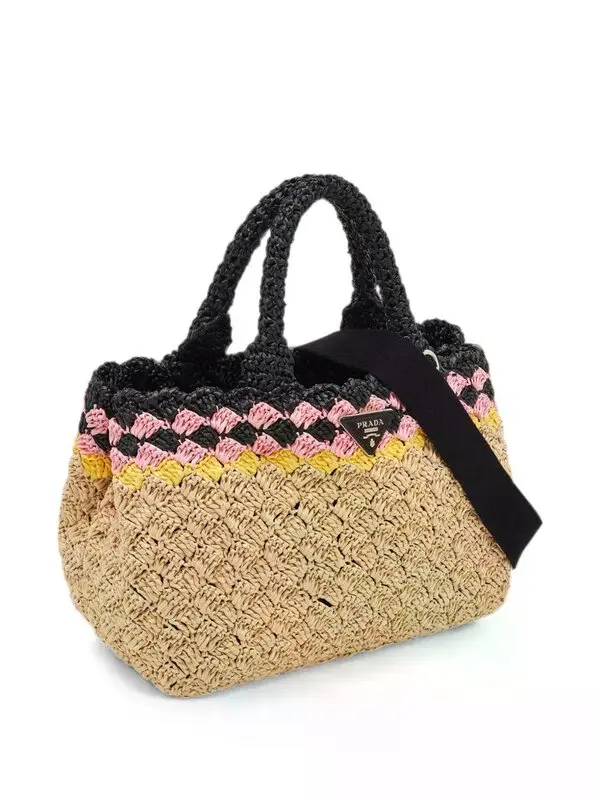 Prada Canapa Crochet Tote Bag
