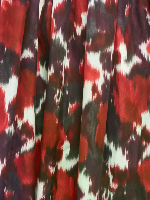 Dior Printed Gathered Midi Skirt
