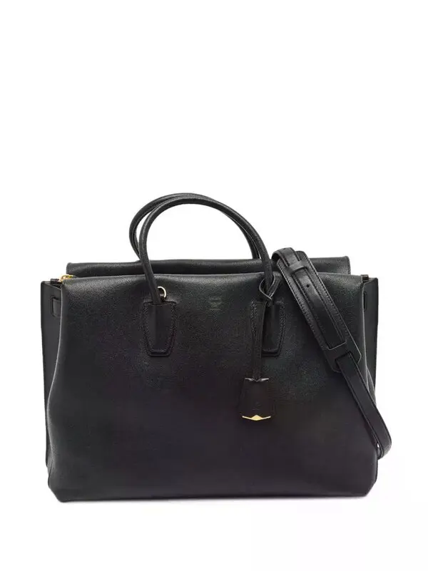 Mcm Milla Leather Tote Bag - Black