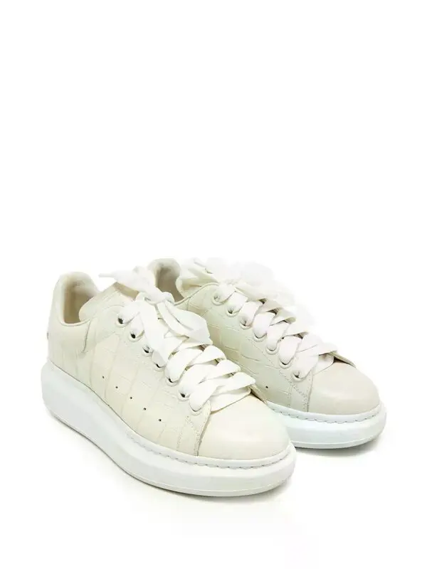 Alexander McQueen Oversized Croc-embossed Calf Leather Sneakers