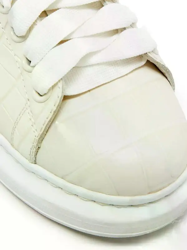 Alexander McQueen Oversized Croc-embossed Calf Leather Sneakers